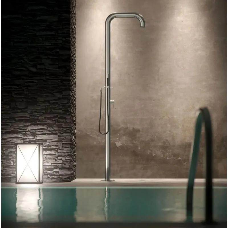 Fontealta Sprcha k bazénu Boss bez nezámrzného systému broušený nerez s ruční sprchou boční
