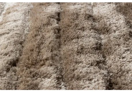 Moderní koberec FLIM 007 B3 shaggy, Pruhy Strukturální hnědý velikost 120x160 cm | krásné koberce cz