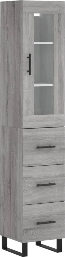 Skříň highboard šedá sonoma 34,5 x 34 x 180 cm kompozitní dřevo 3199263