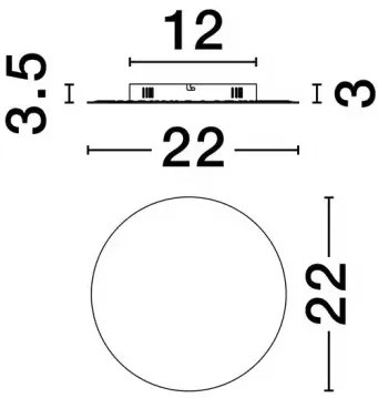 LED kávové svítidlo na zeď Cyrcle 12W