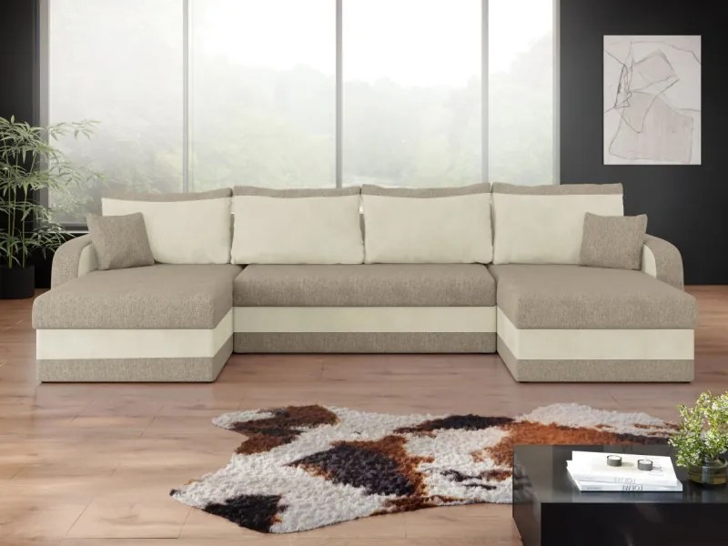 Rohová rozkládací pohovka Dalmir U Lux, Potah: Lux 06 + Lux 05