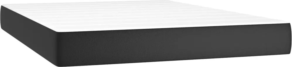 Box spring postel s matrací černá 140x200 cm umělá kůže 3137605