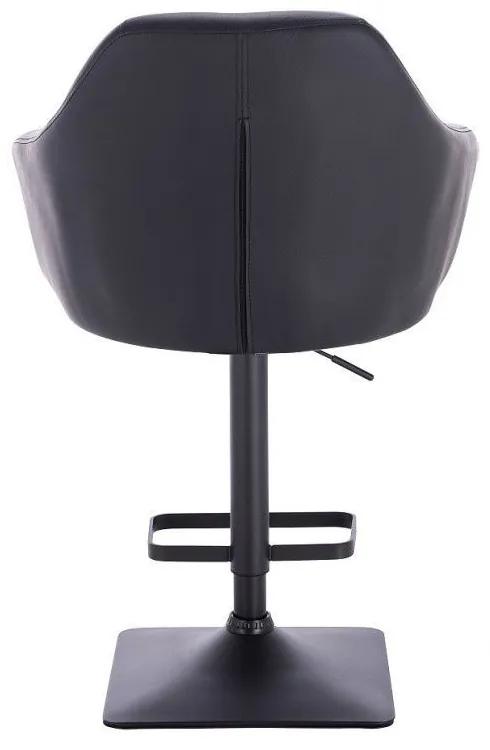 LuxuryForm Barová židle ROMA na černé podstavě - černá