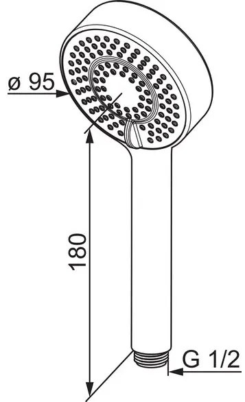 Hansa Basicjet Ruční sprcha 9,5 cm, chrom 44630300