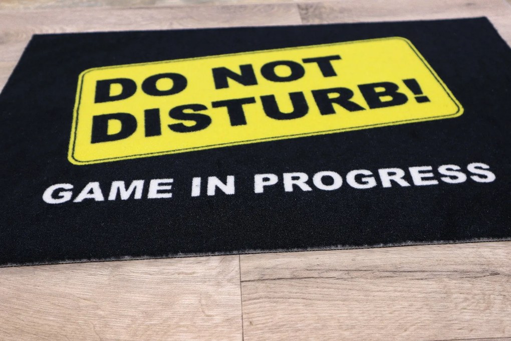 Mercury Flooring, Rohožka Do not disturb (game in progress) 40x60 cm, 40x60, černá, žlutá