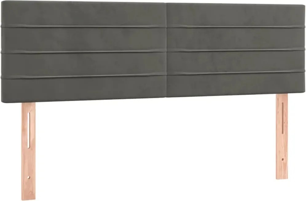 Box spring postel s matrací tmavě šedý 140 x 190 cm samet 3141360
