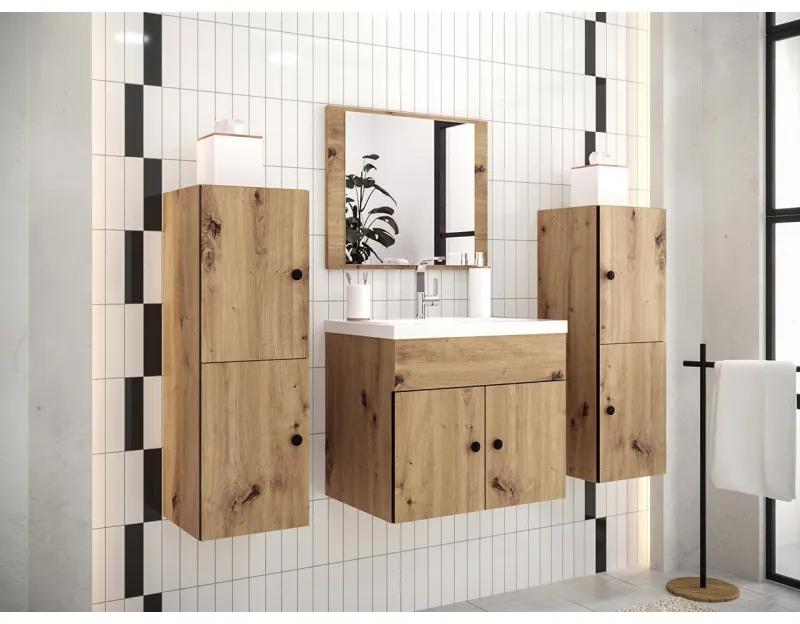 Koupelnový nábytek Nasetio VI, Sifon k umyvadlu: ne, Umyvadlo: ne, Barva: dub artisan