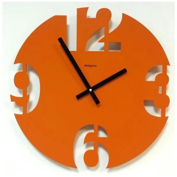 Designové hodiny D-D 299 Meridiana 40cm Meridiana barvy kov oranžový lak