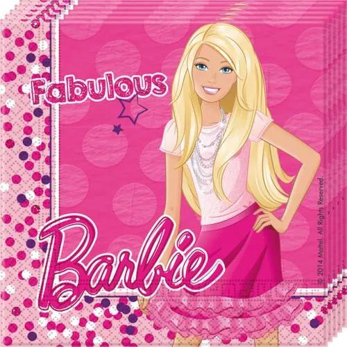 PROCOS Barbie ubrousky růžové 20ks 33cm x 33cm