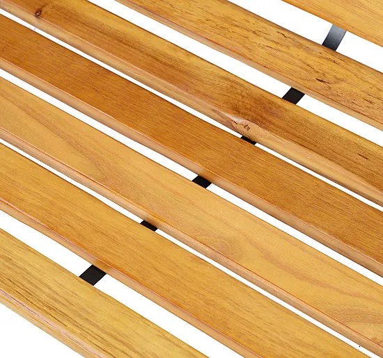 Zahradní lavička Outsunny 2místná lavička z oceli a borovicového dřeva, přírodní vzhled, Š122 x D60 x V83 cm, ideální na zahradu a terasu