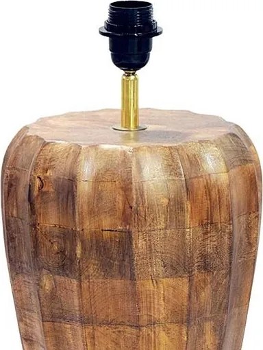 Designová stolní lampa Desmond 65 cm béžová / hnědé mango