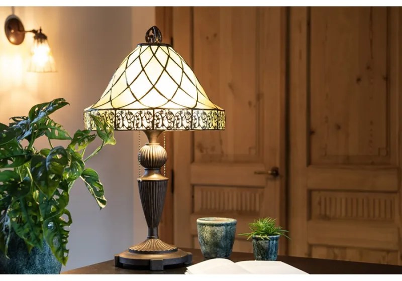 Stolní lampa Tiffany Klaas-Jan – 36x62 cm