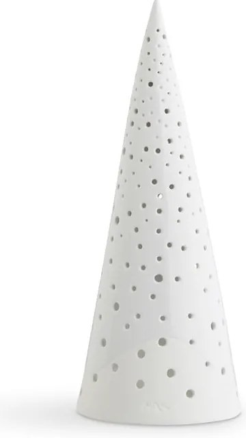 Bílý vánoční svícen z kostního porcelánu Kähler Design Nobili, výška 30 cm