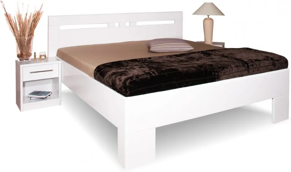 Manželská postel z masivu VAREZZA 1 senior 160x200, 180x200, masiv buk, bílá KOLACIA Design, 160x200 cm
