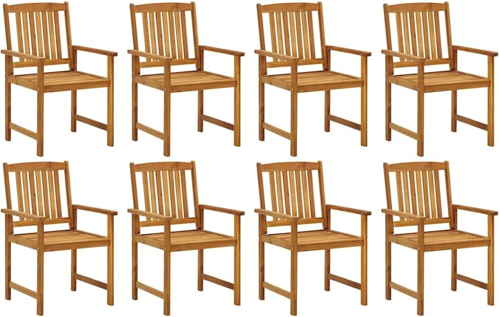 Zahradní židle s poduškami 8 ks masivní akáciové dřevo 3078173