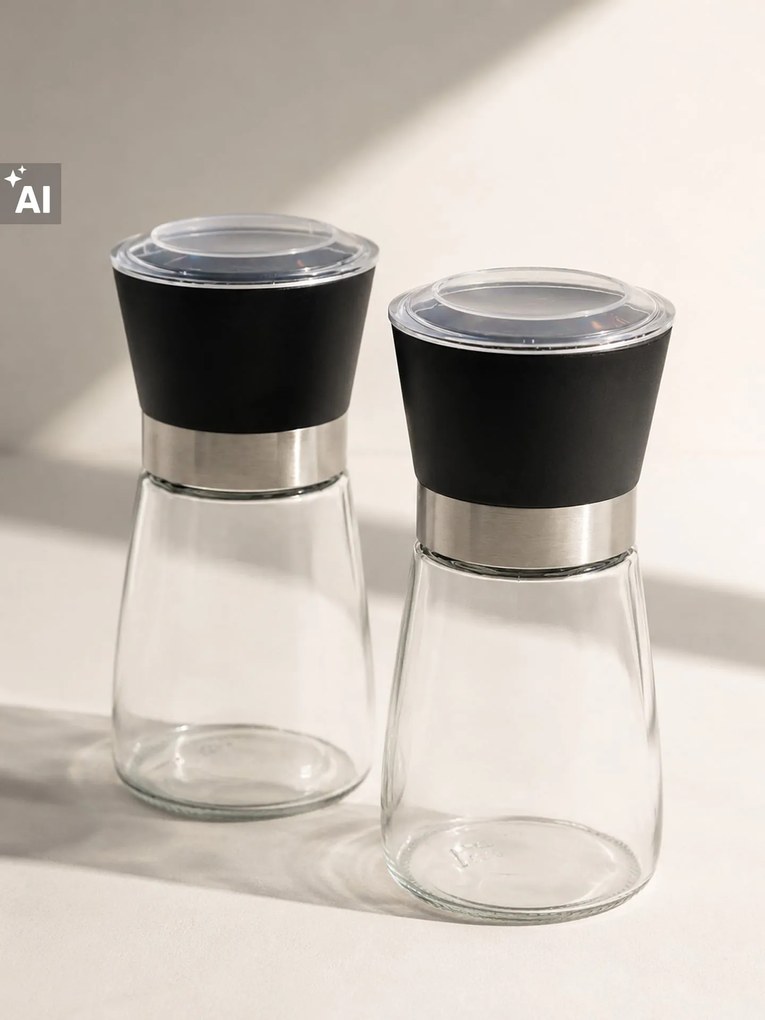 Sinsay - Sada mlýnků na koření 2 pack - černá