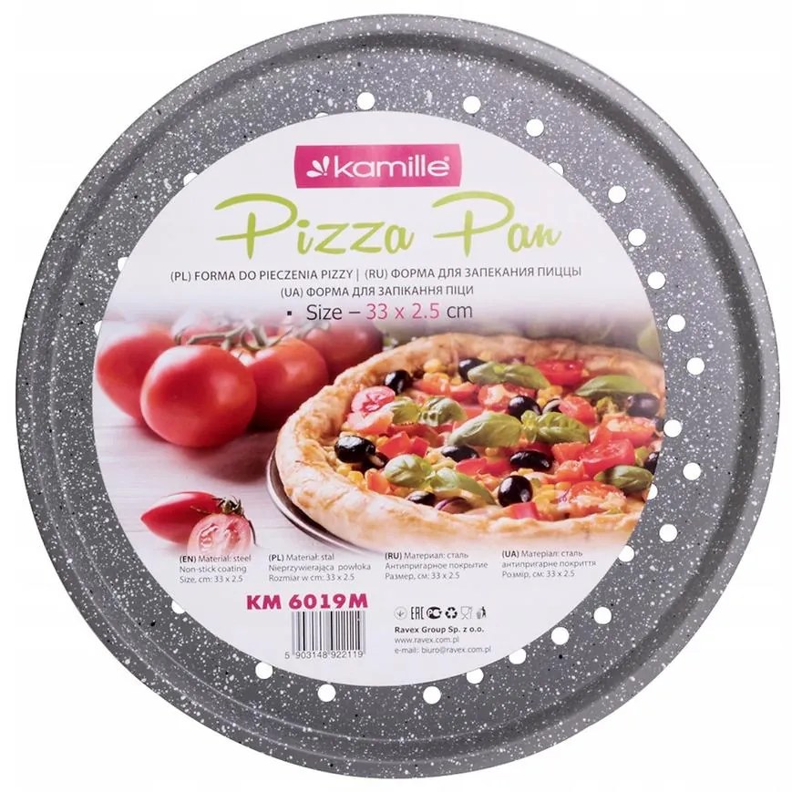 Forma na pečení pizzy 33*2.5cm mramorovaná