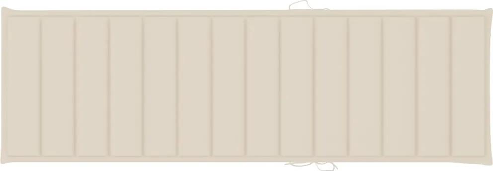 vidaXL Zahradní lehátko s poduškou masivní akáciové dřevo [3061347] Barva: Vzor šedá kostka