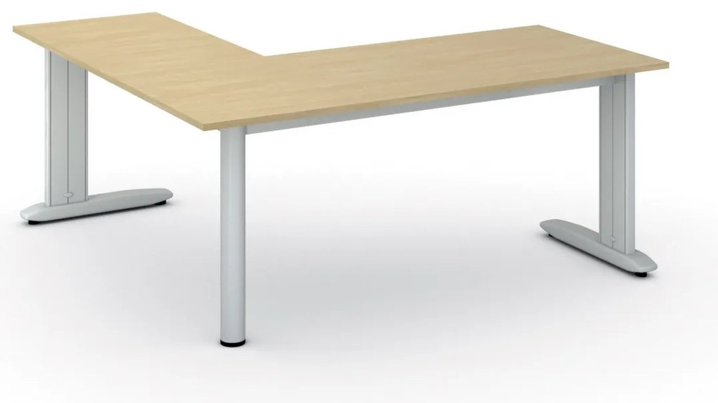 Rohový kancelářský stůl PRIMO FLEXIBLE, 180x180 cm, bříza