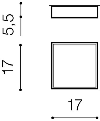 Moderní LED stropní svítidlo Monza II S 17 3000K bílé