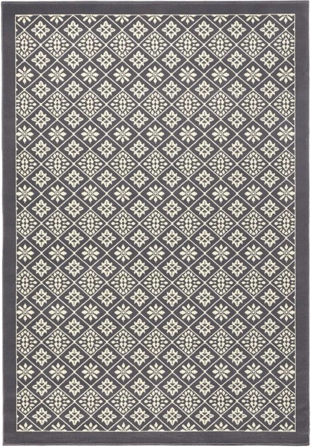 Šedobílý koberec Hanse Home Gloria Tile, 120 x 170 cm