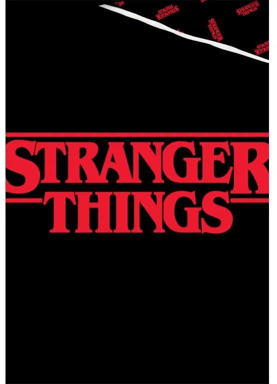 Carbotex Bavlněné povlečení 140x200 + 70x90 cm - Stranger Things Black