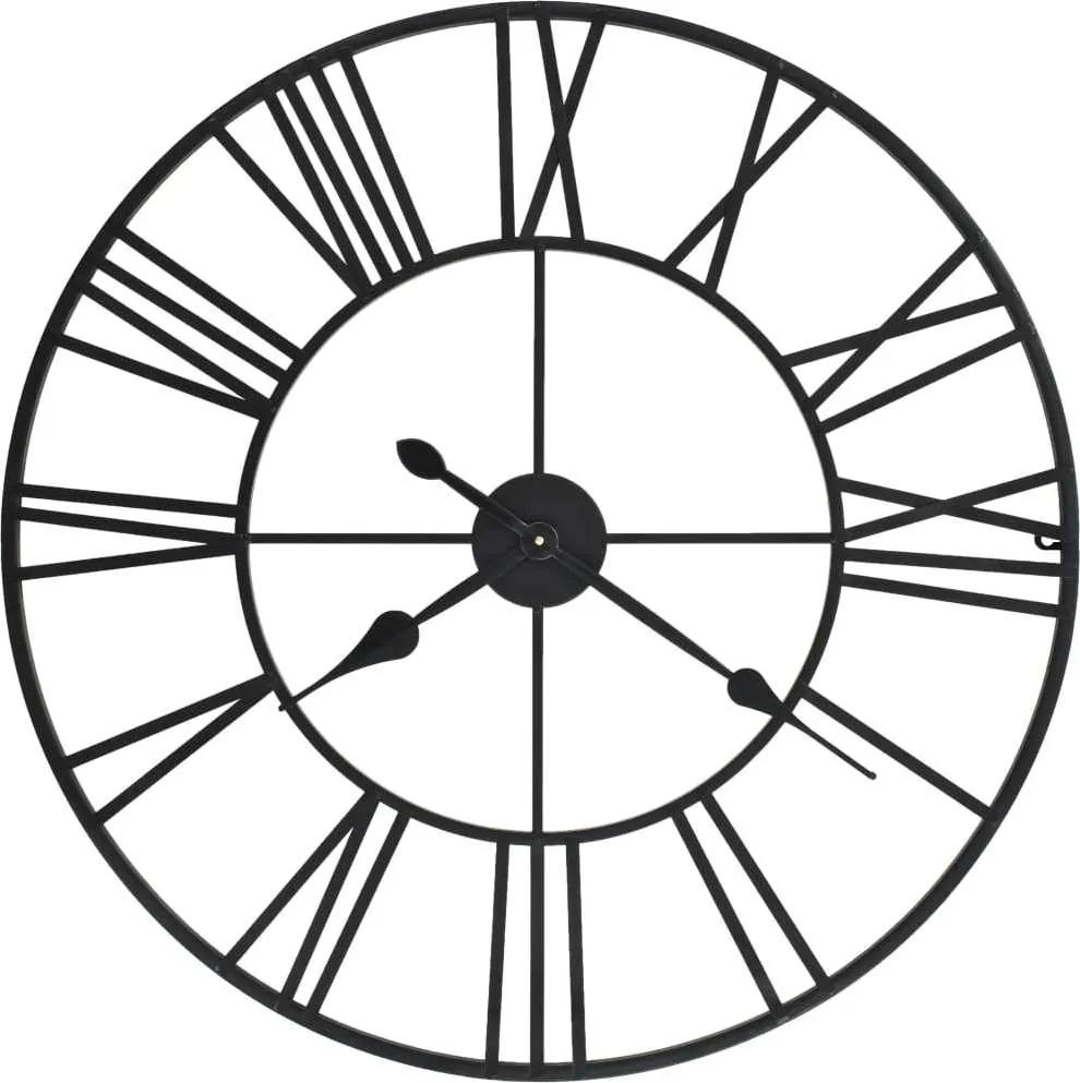 vidaXL Vintage nástěnné hodiny se strojkem Quartz kovové 80 cm XXL [50644]