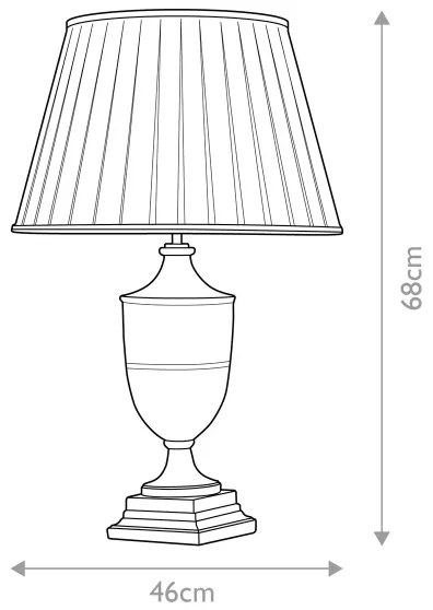 Elstead DL-NARBONNE-TL - Stolní lampa NARBONNE 1xE27/60W/230V