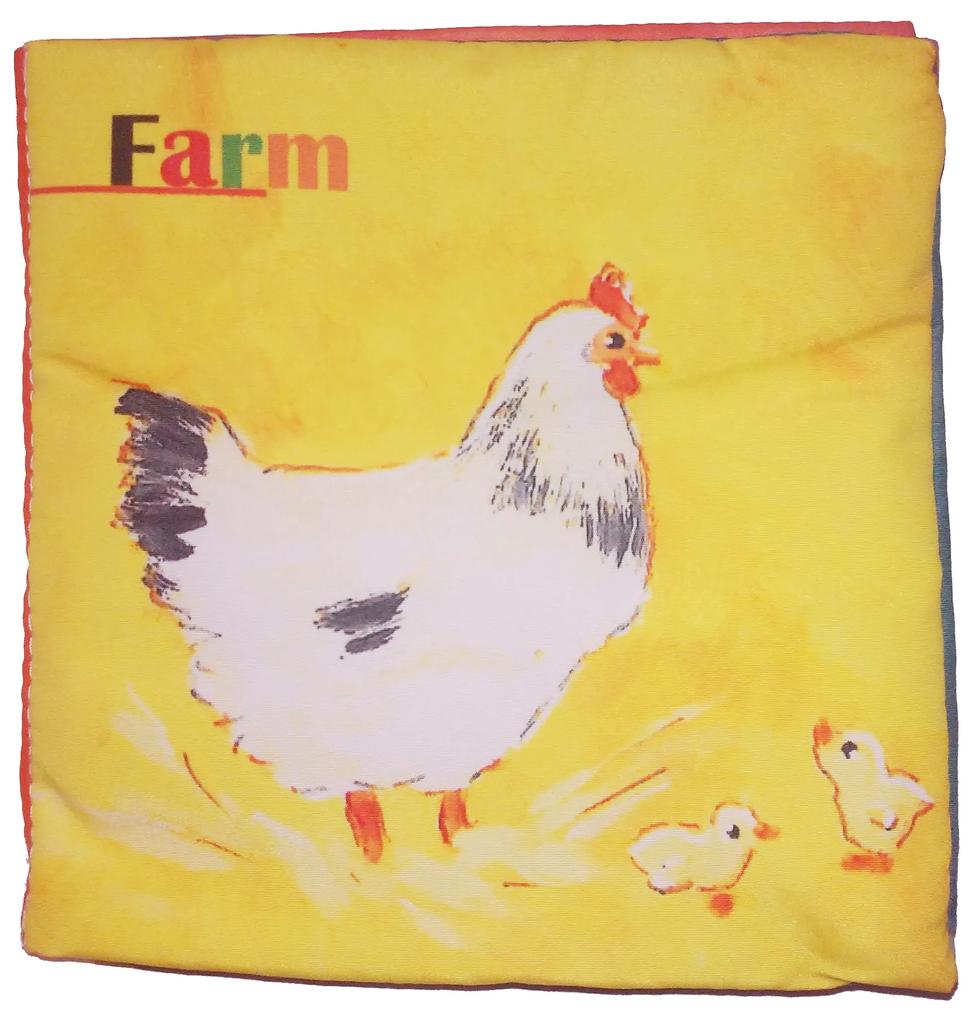 Textilní knížka pro nejmenší - Farma