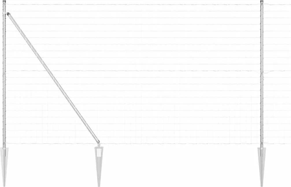 Venkovní euro plot s hroty 10 x 1,6 m Pozinkovaná ocel Stříbrná 3350793