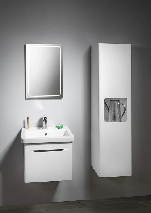 Sapho Sapho, ELLA Skříňka vysoká 35x140x30cm, 1x dvířka, levá/pravá, bílá (70121LP), EL350-3030