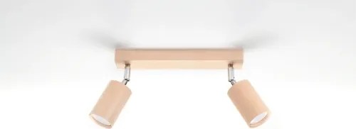 Bodové svítidlo SOLLUX Berg 2 GU10 2x40W bez zdroje SL.0702 přírodní dřevo