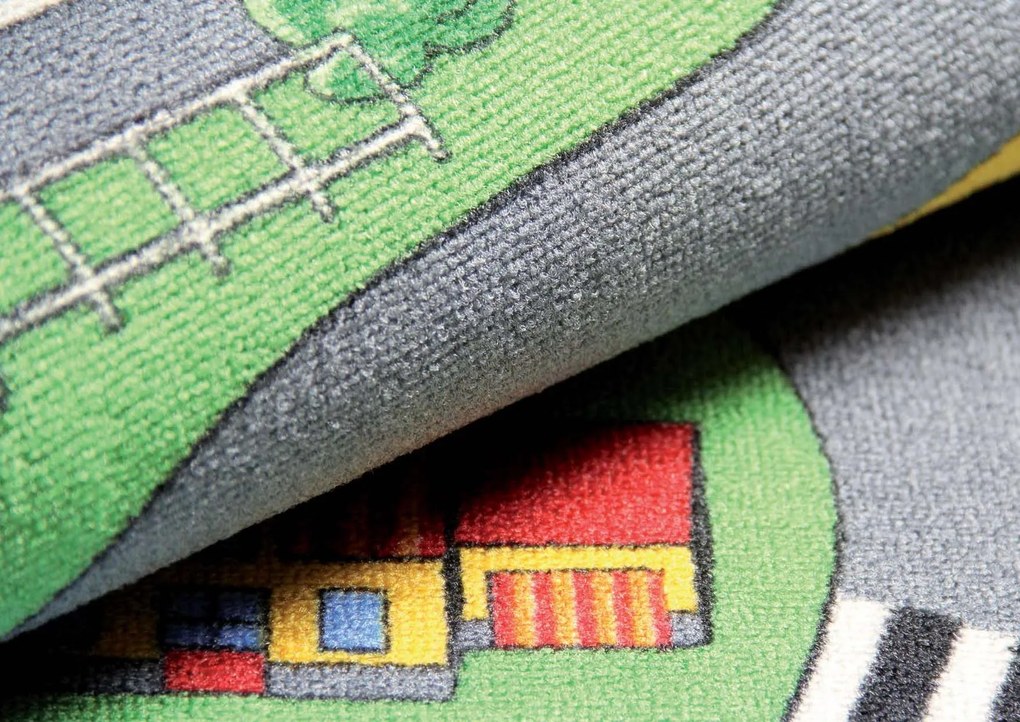 Associated Weavers, Dětský kusový koberec silnice Play Time, 95x133, vícebarevná, dětský pokoj