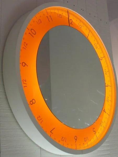 Designové LED hodiny Diamantini&Domeniconi 307P Solo Ora 50cm D&D barevnice LED LED oranžová / rám černý