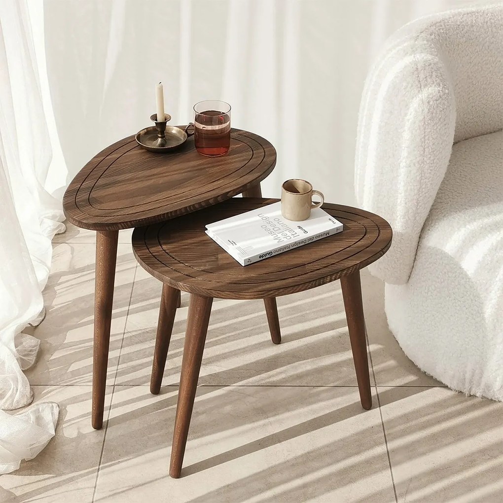 Sada 2 ks – Odkládací stoleky Sweet 50 × 52 × 33 cm KALUNE DESIGN