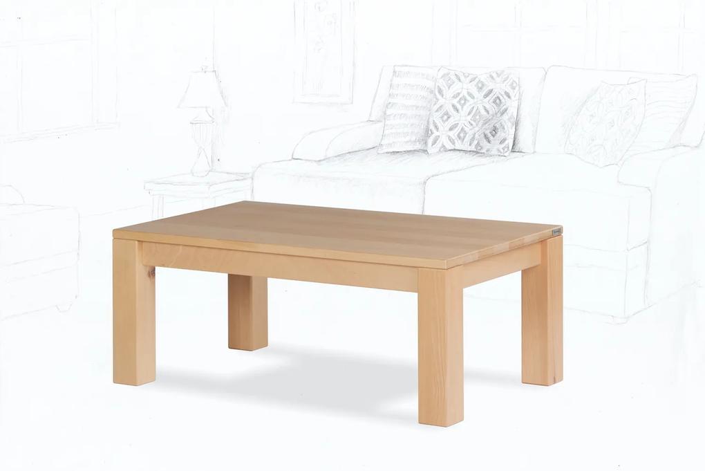 Wooded Konferenční stolek Edmonton z masivu BUK 110x65x53cm Odstín dřeva: Bílá 3501 (+590 Kč)