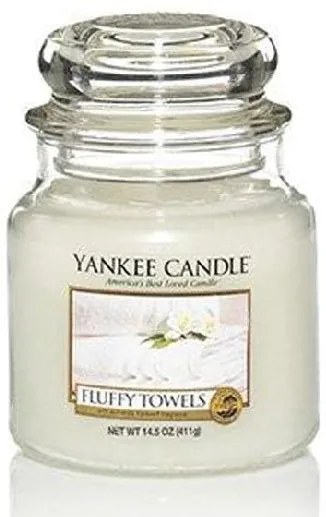 Aromatická svíčka, Yankee Candle Fluffy Towels, hoření až 75 hod