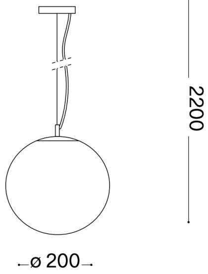 Ideal Lux - Lustr na lanku MAPA 1xE27/42W/230V pr. 20 cm zlatá/kouřová