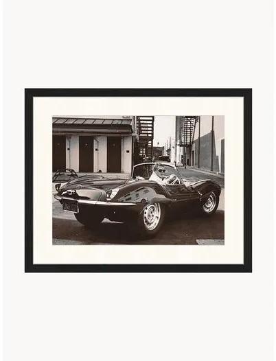 Zarámovaná fotografie Steve McQueen in his Jaguar