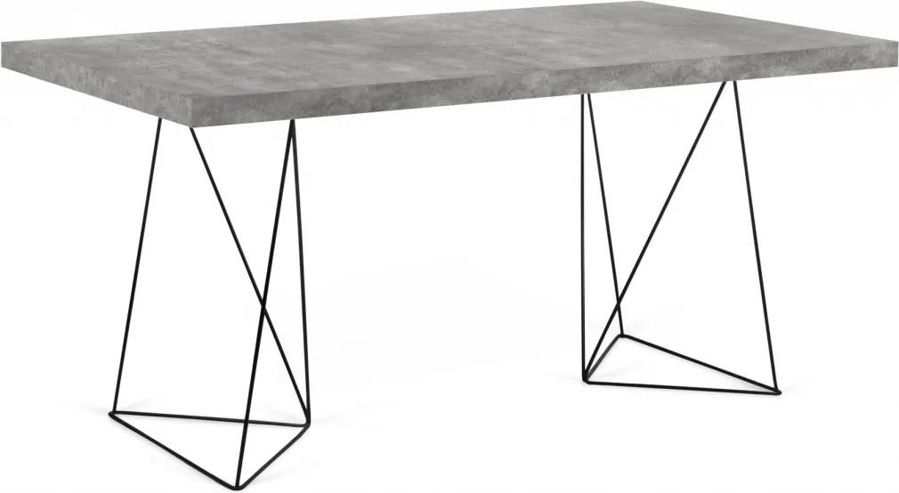 Kancelářský stůl Antonio 160 cm, černá/beton