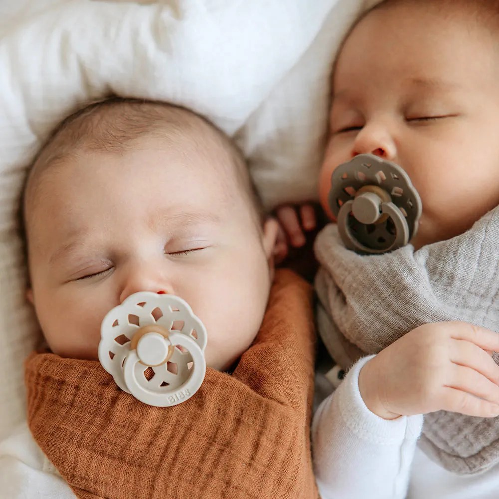 Bibs Dudlíky kaučuk 2 ks 0-6 měsíců Boheme Ivory - Sage