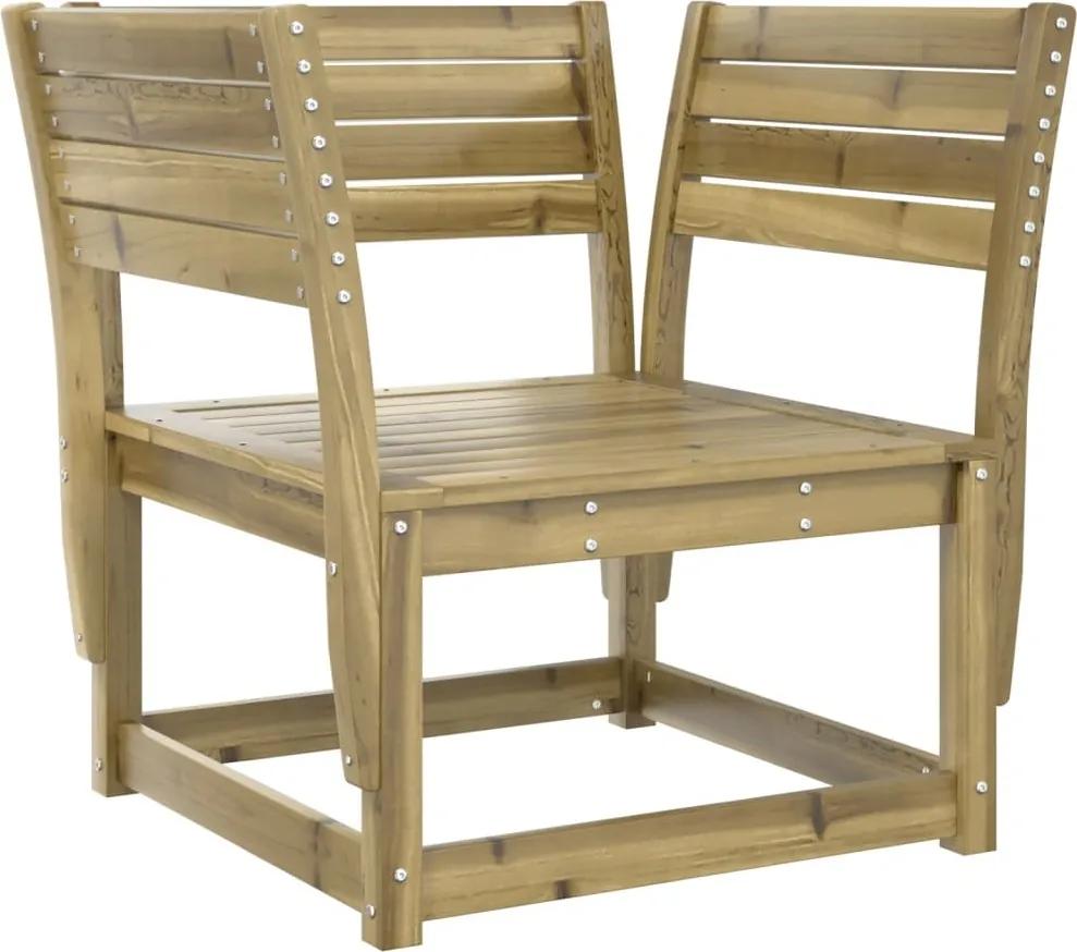 vidaXL Zahradní židle masivní borové dřevo [844678] Barva: Přírodně impregnované