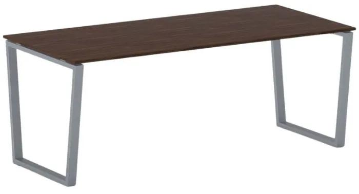 B2B Partner Kancelářský stůl PRIMO IMPRESS, šedostříbrná podnož, 2000 x 900 mm, ořech