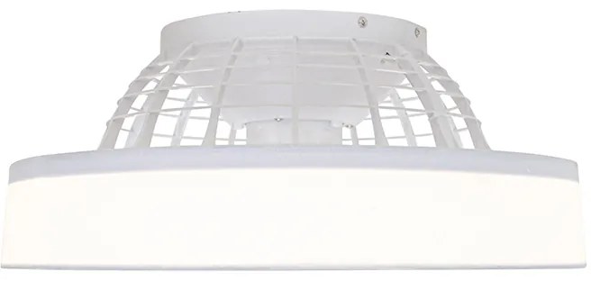Stropní ventilátor bílý s hvězdným efektem 47 cm vč. LED stmívatelný s dálkovým ovládáním - Emily