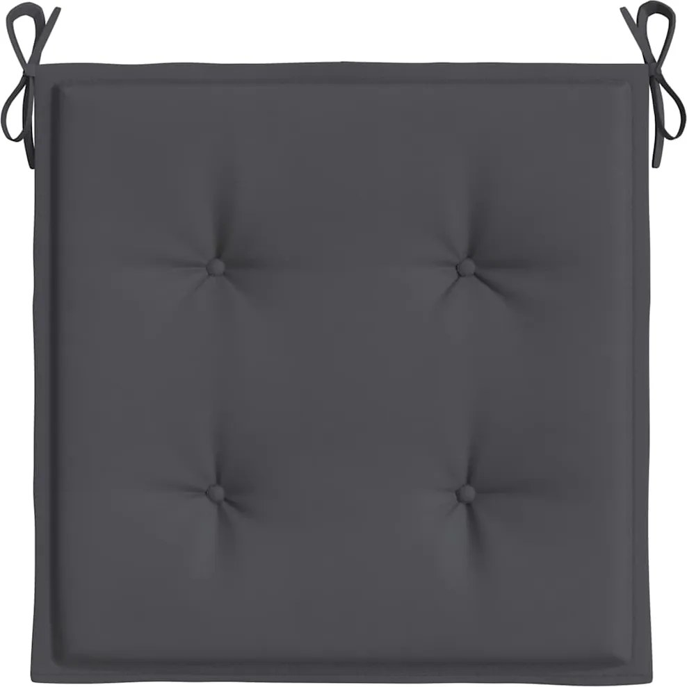 Podušky na zahradní židli 6 ks antracitové 50x50x3 cm oxford 314039