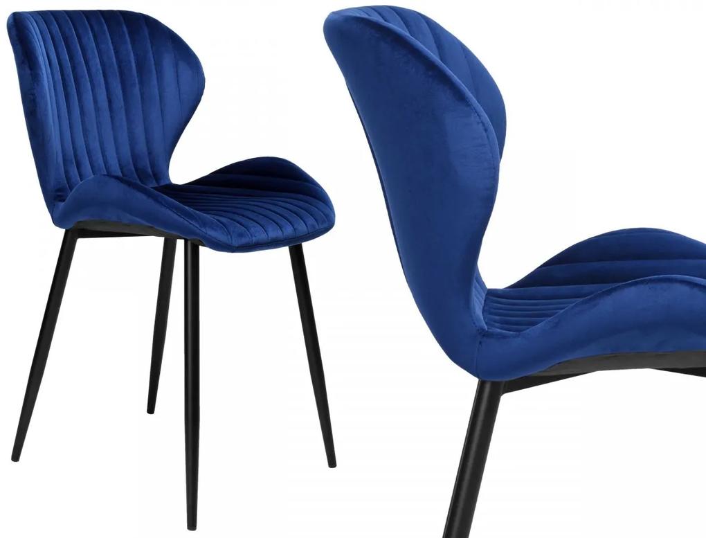 Židle Dallas Velvet modrá
