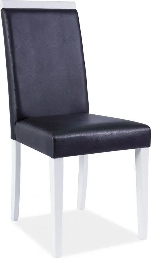 Casarredo Jídelní čalouněná židle CD-77 bílá/černá