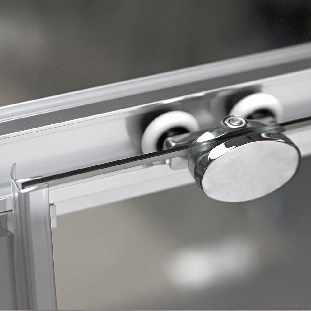 Čtvercový nebo obdélníkový sprchový kout s dvoudílnými posuvnými dveřmi LLS2 1900 mm 875–890 460 Transparent S Černý elox LLS2/900 SMONT 554-9000000-05-02