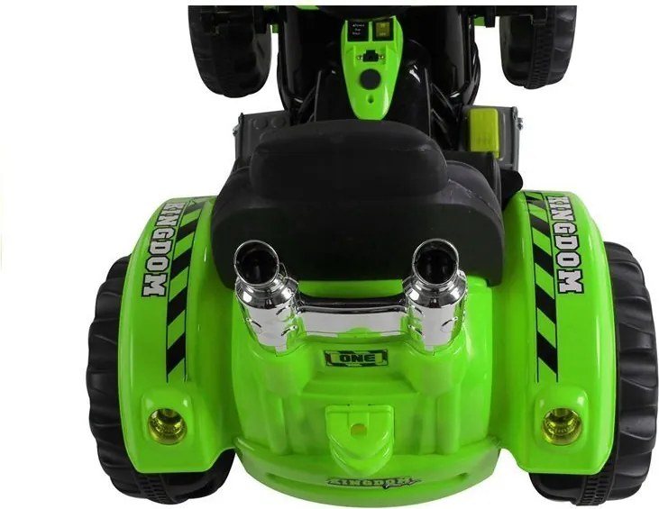LEAN CARS Elektrický traktor s rypadlem zelený