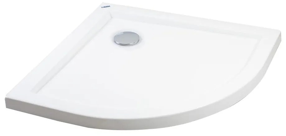 Coria 80x80x5 cm Oblouková akrylátová sprchová vanička se sifonem